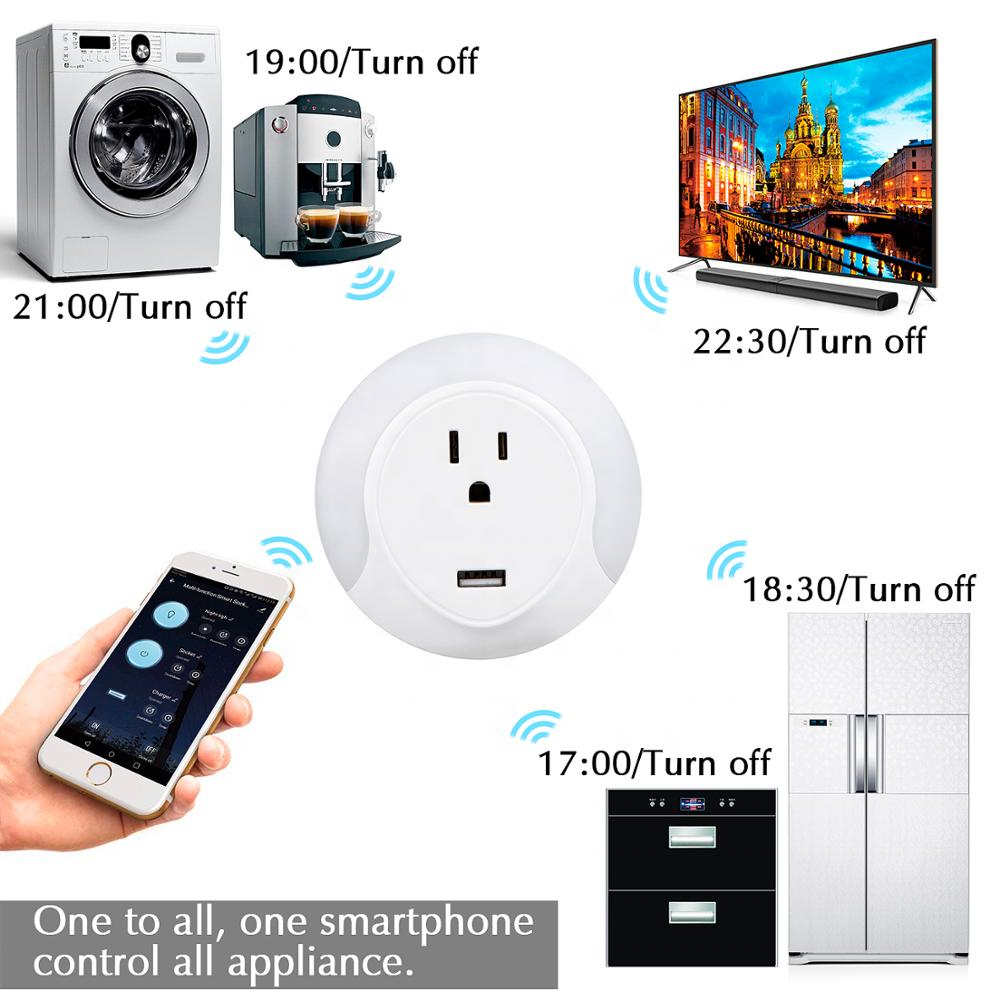 WIFI Smart Socket USB Port US WIFI Smart Socket