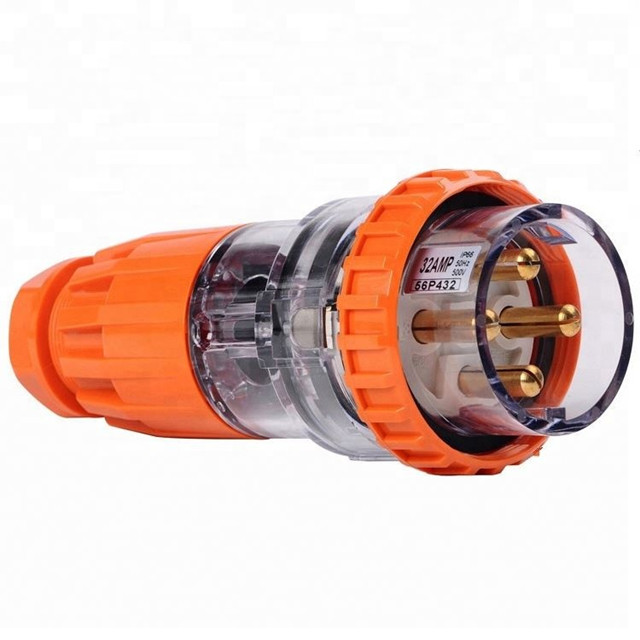 Australia Standard 56P410 three phase 250V/500V 4 round pin Waterproof ...